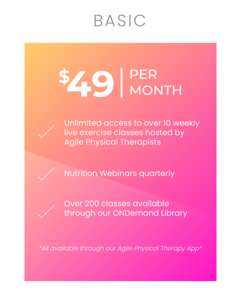 Physical Therapy | Virtual Classes & Nutrition Counseling