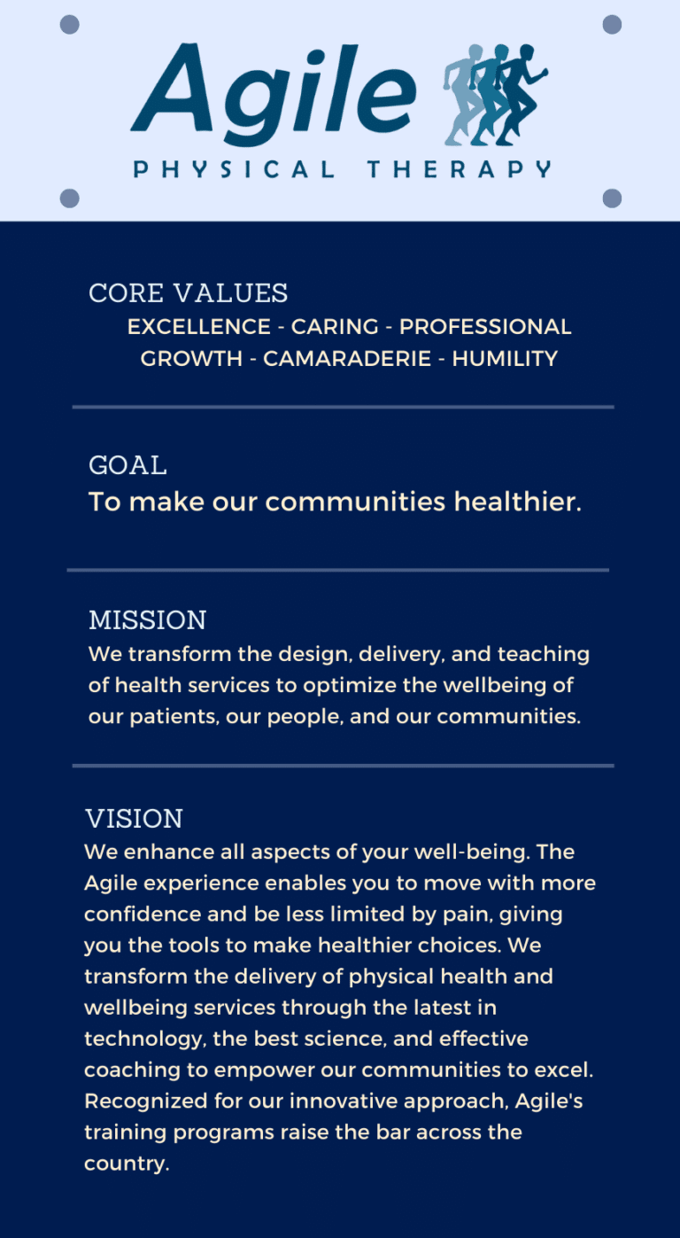 Agile's Mission, Vision, and Values - Agile Physical Therapy